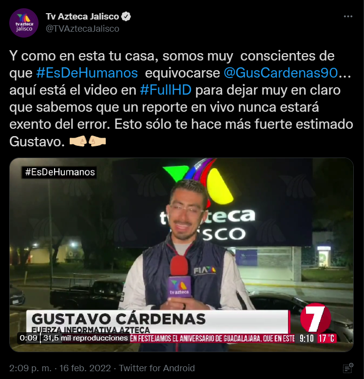 Reportero de TV Azteca se vuelve viral al confundir su televisora con ...